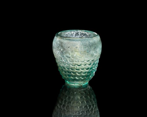 Bonhams : A Byzantine pale blue glass beaker