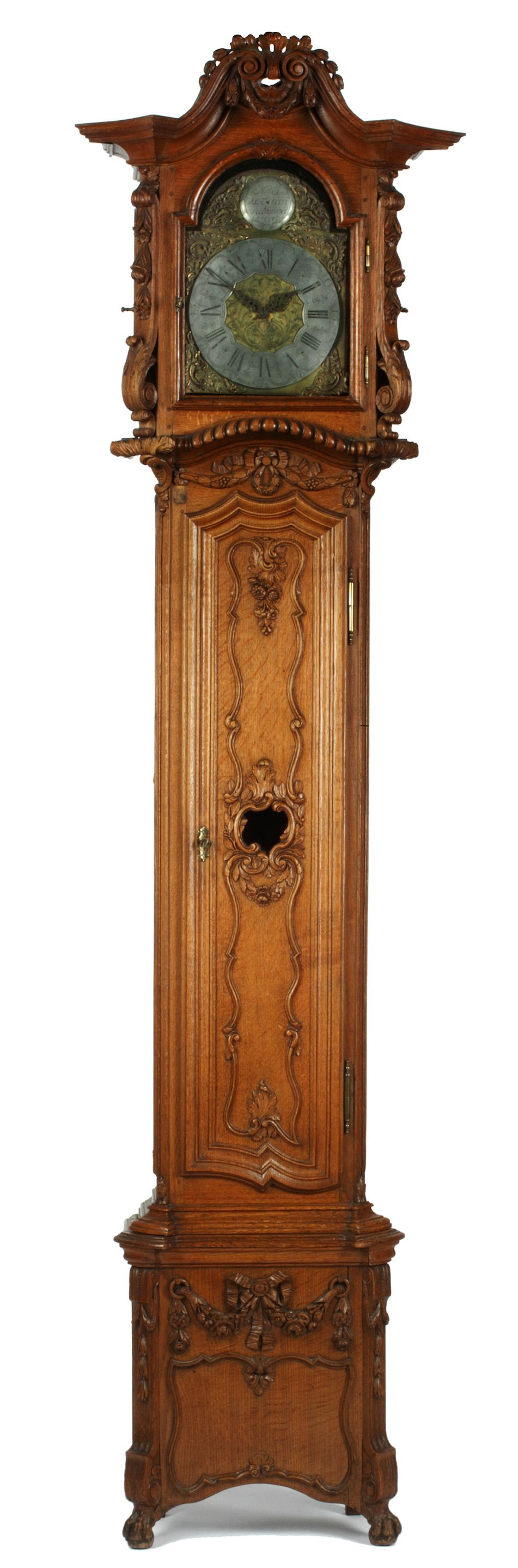 Bonhams : A late 18th century Dutch oak longcase clock N.J. Le Brun