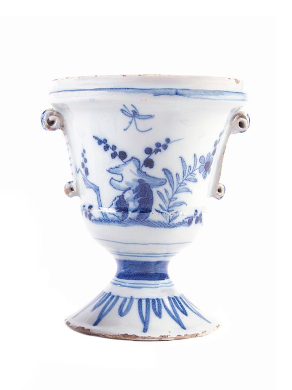 Bonhams : An English delftware vase, circa 1750-60