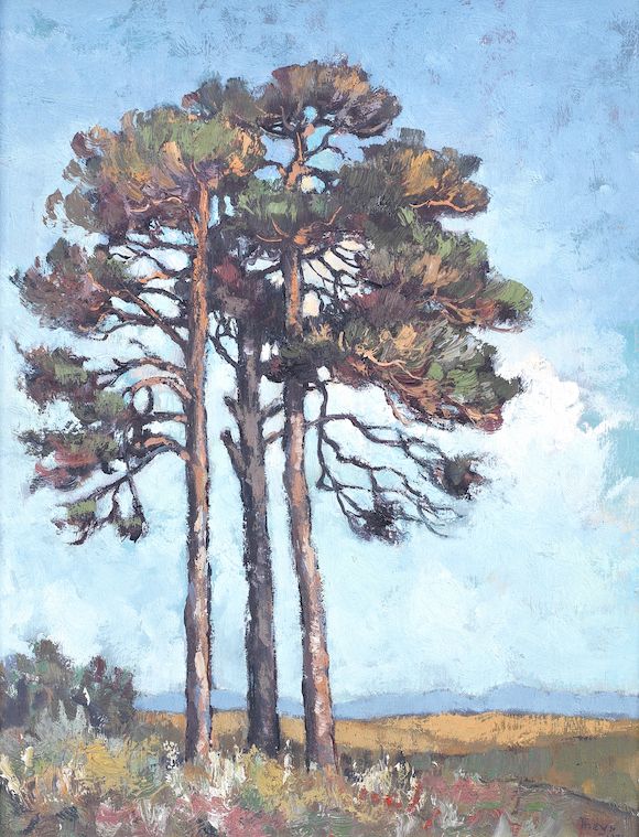 Bonhams : Conrad Theys (South African, born 1940) Landscape with trees