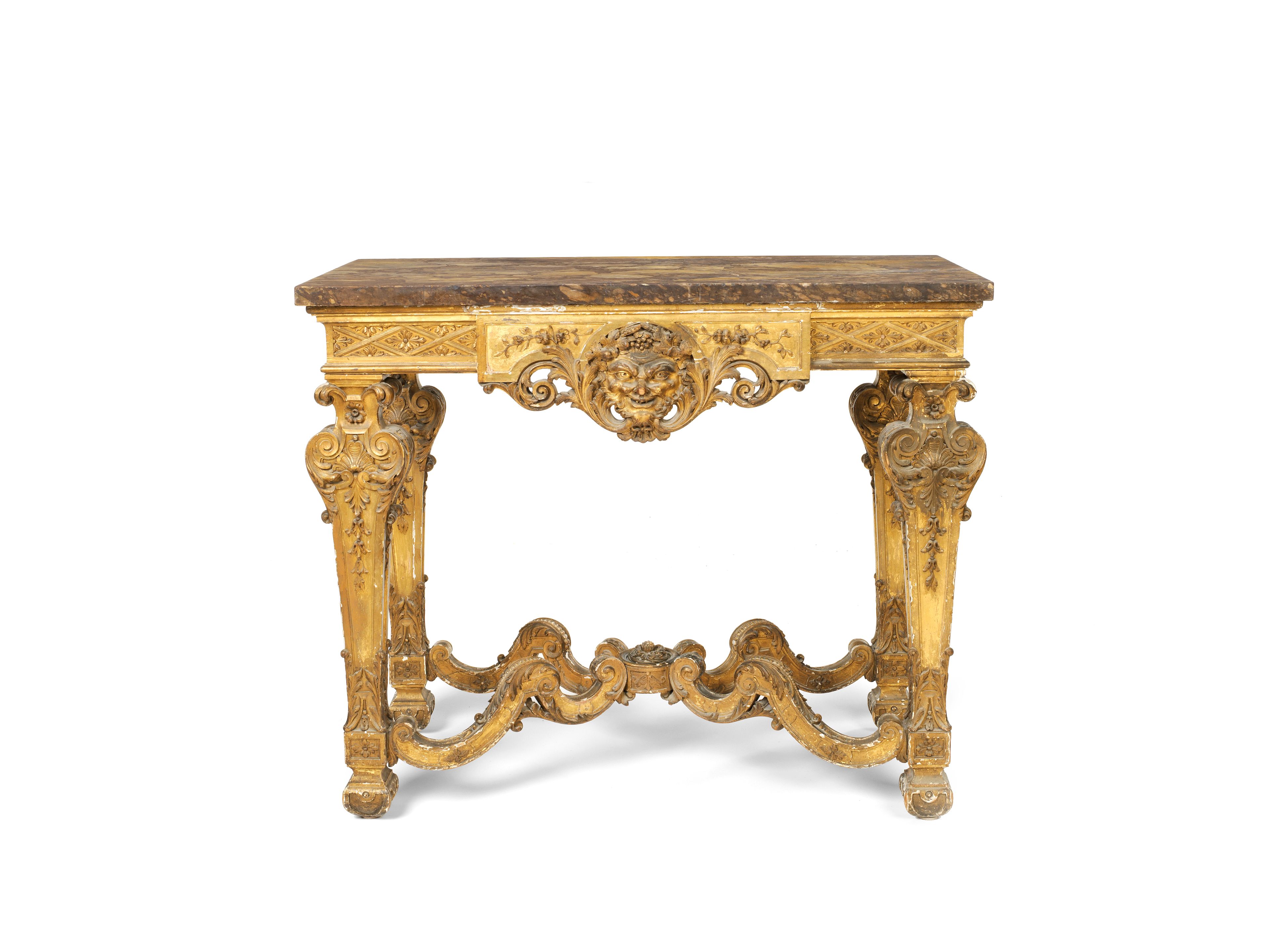 Bonhams : A late 19th century Anglo-French giltwood centre table by ...