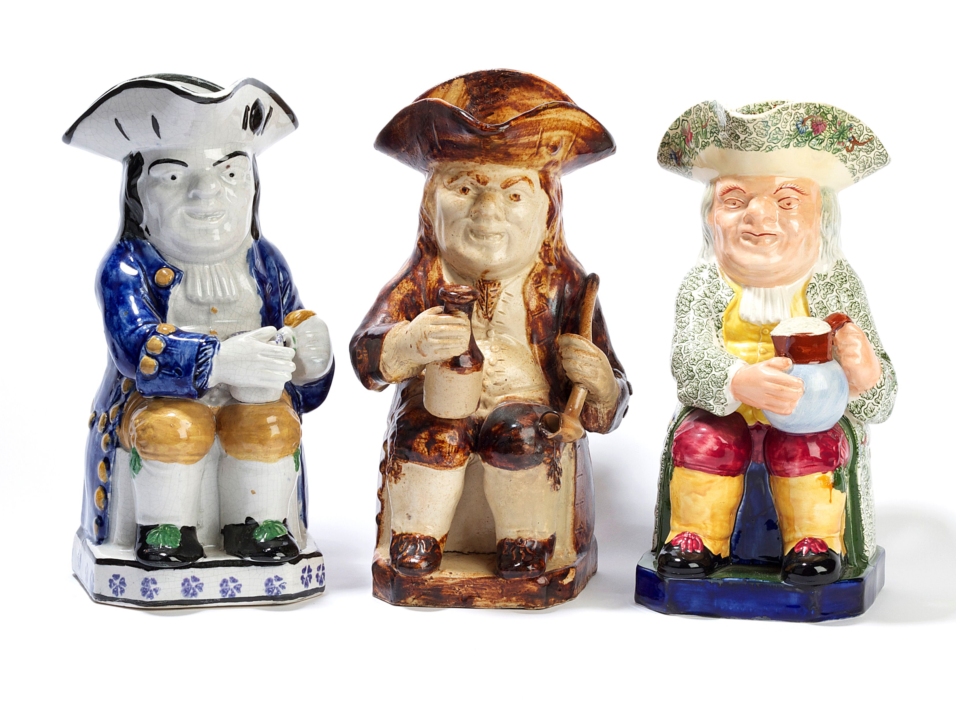 Bonhams : Three Toby jugs, 19th century