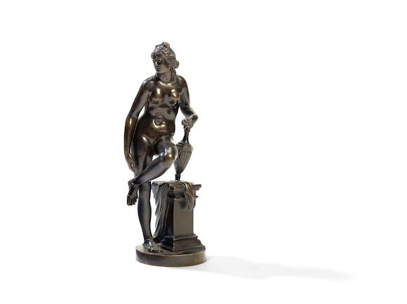 Bonhams : An 18th century Italian bronze figure of Venus attributed to ...