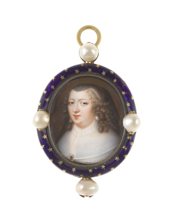 Bonhams : Attributed to Jean Petitot (French, 1607-1691) Anne of Austria (1601-1660), Queen ...
