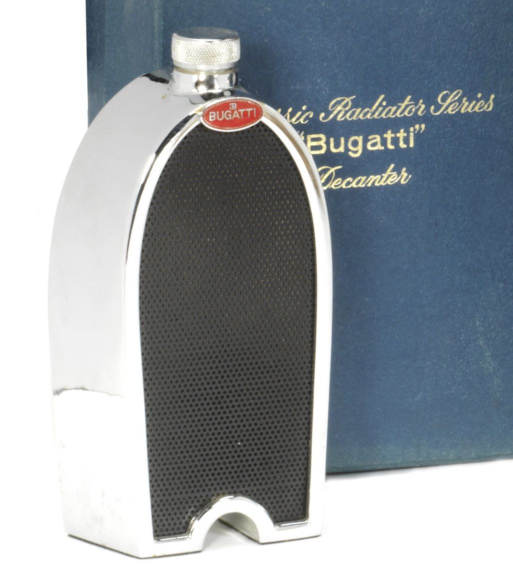 Bonhams Cars : A boxed Bugatti radiator decanter by Ruddspeed,