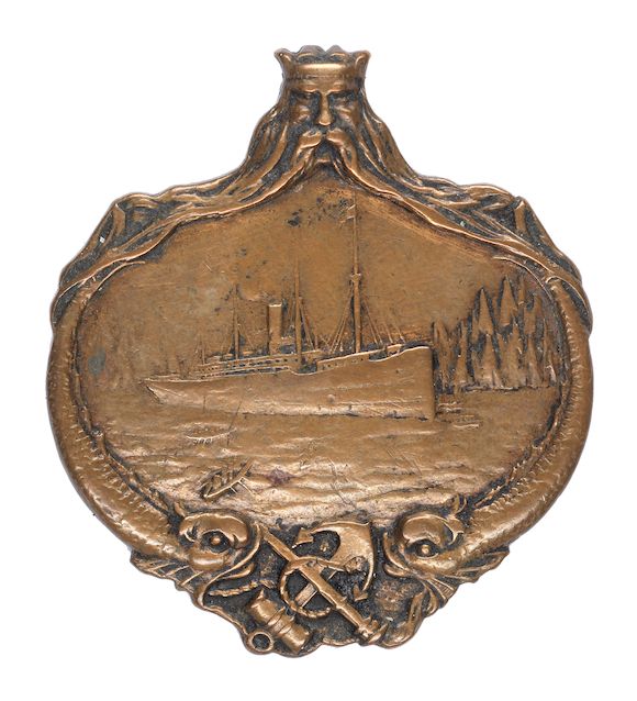 Bonhams : A bronze RMS Carpathia presentation medal