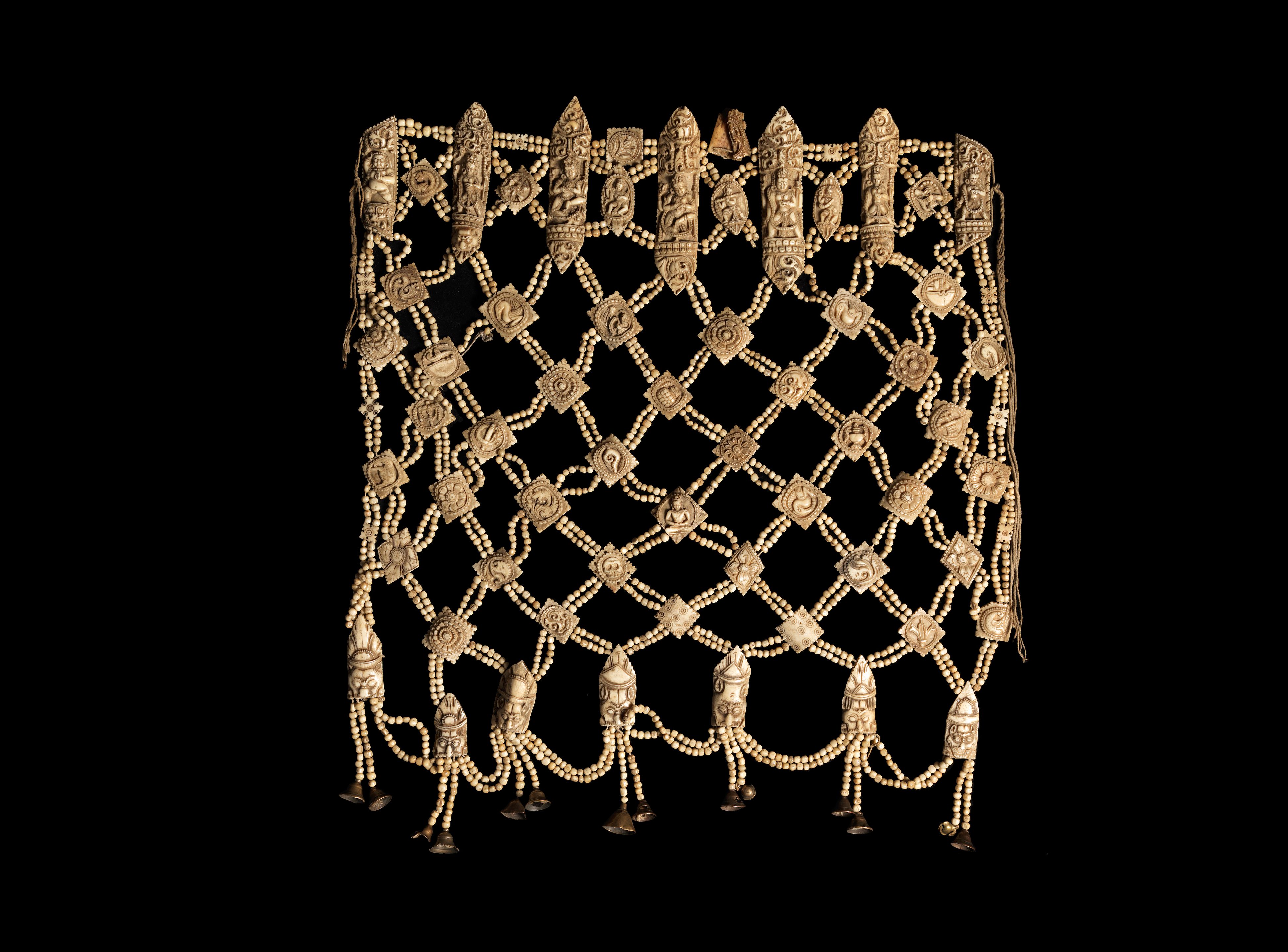 Bonhams : A Tibetan carved-bone ritual Apron Tibet, 17th Century
