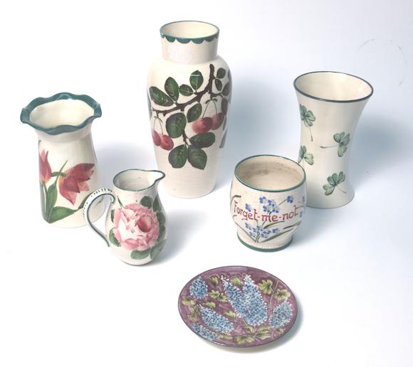 Bonhams Six Pieces Of Wemyss Pottery