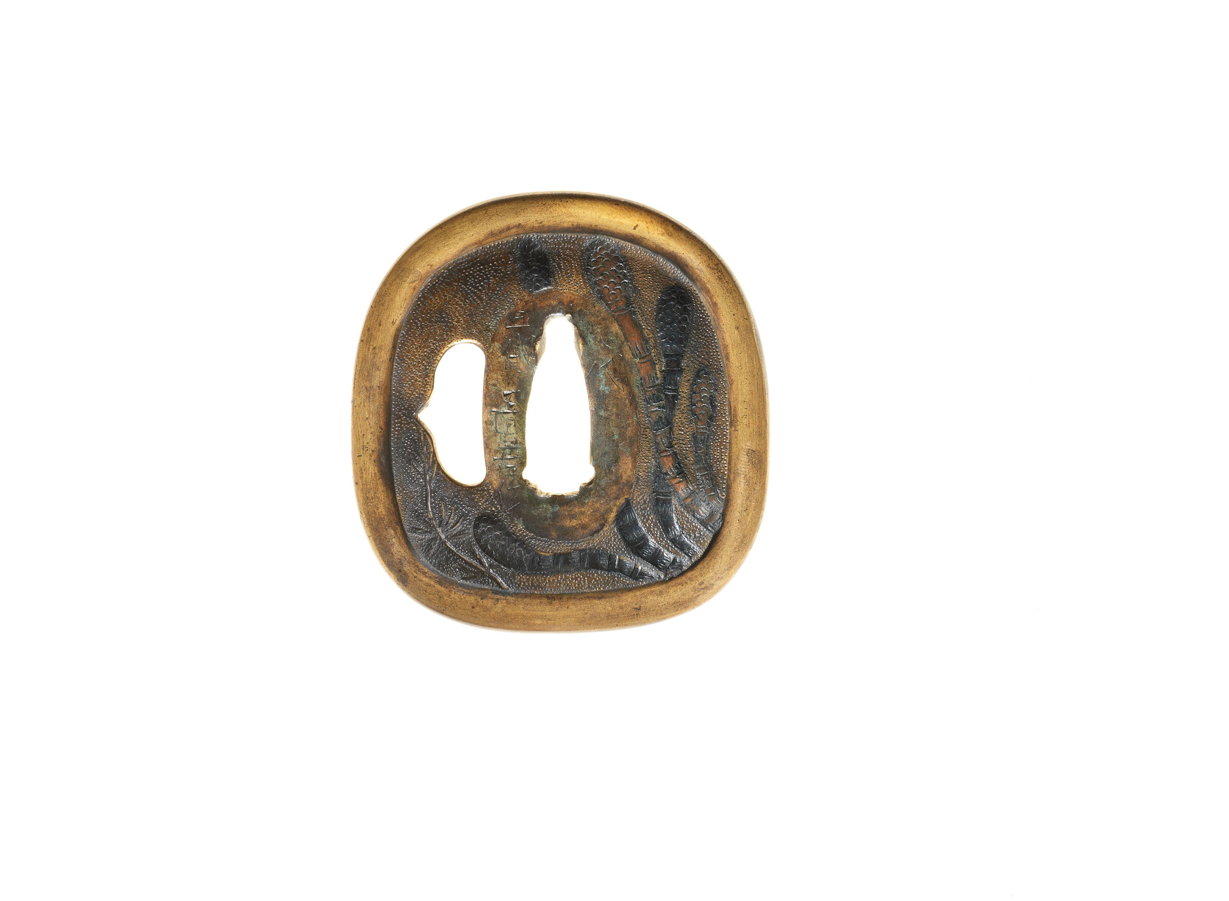 Bonhams : A Higo Jingo sentoku tsuba Late 18th century