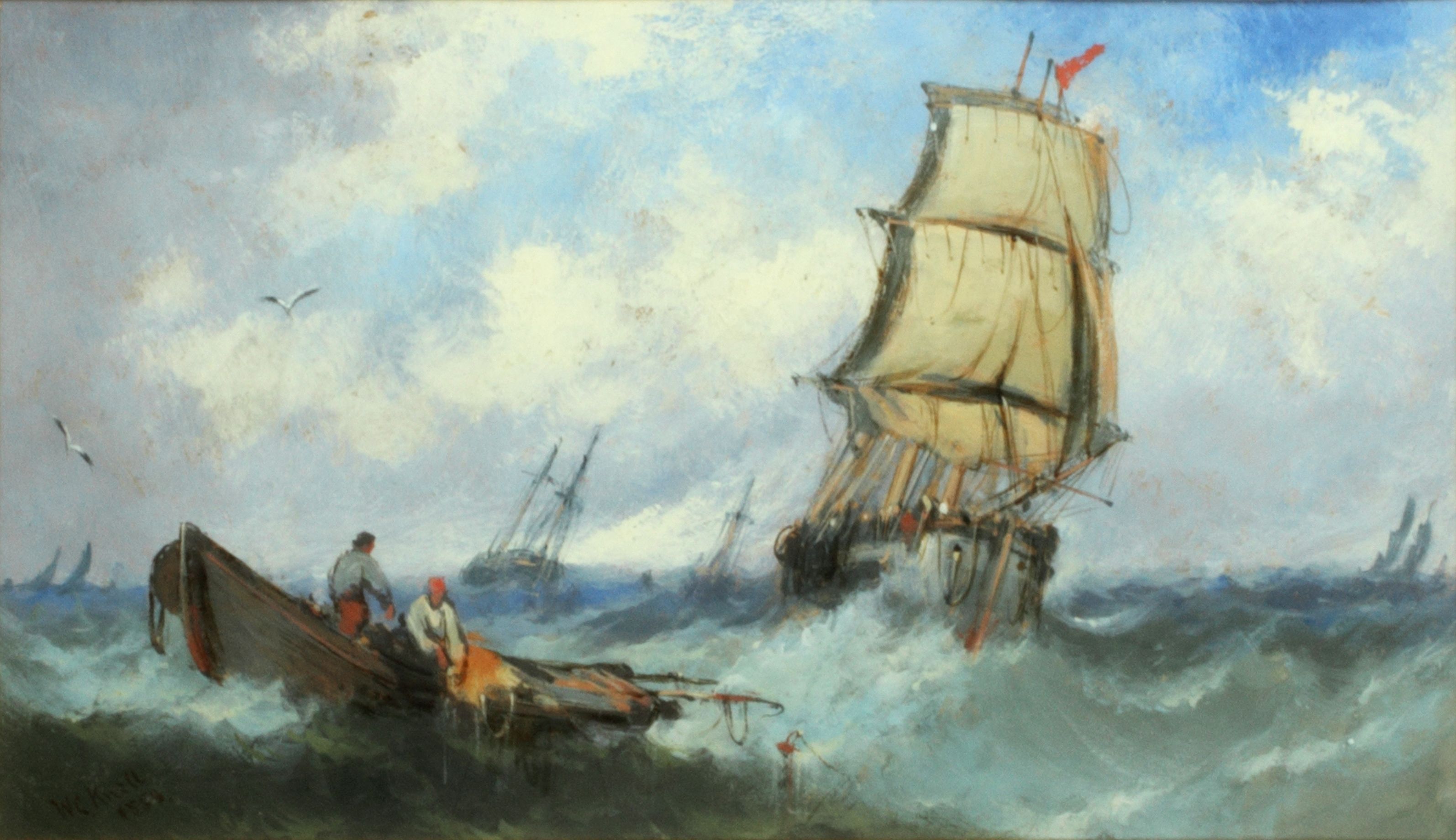 Bonhams : William Callcott Knell (British, 1830-1876) Sailing vessels ...