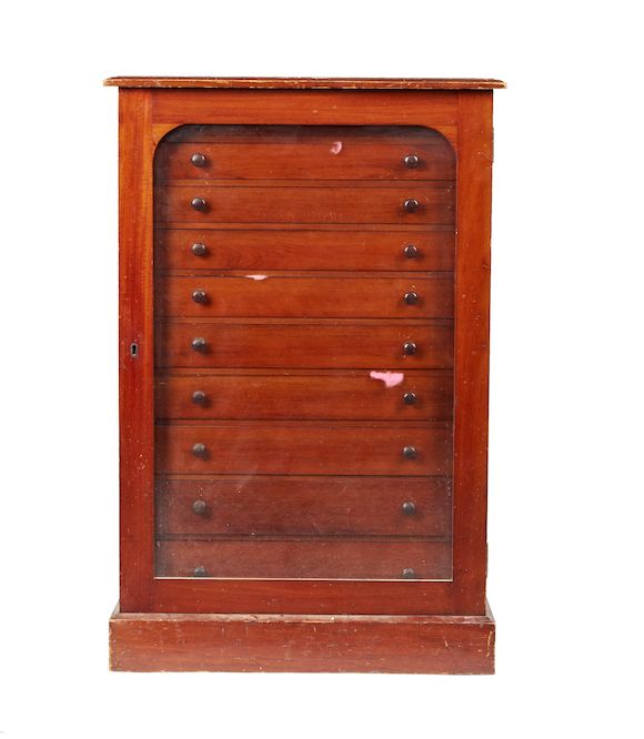 Bonhams : A Victorian mahogany and stained wood collector's chest