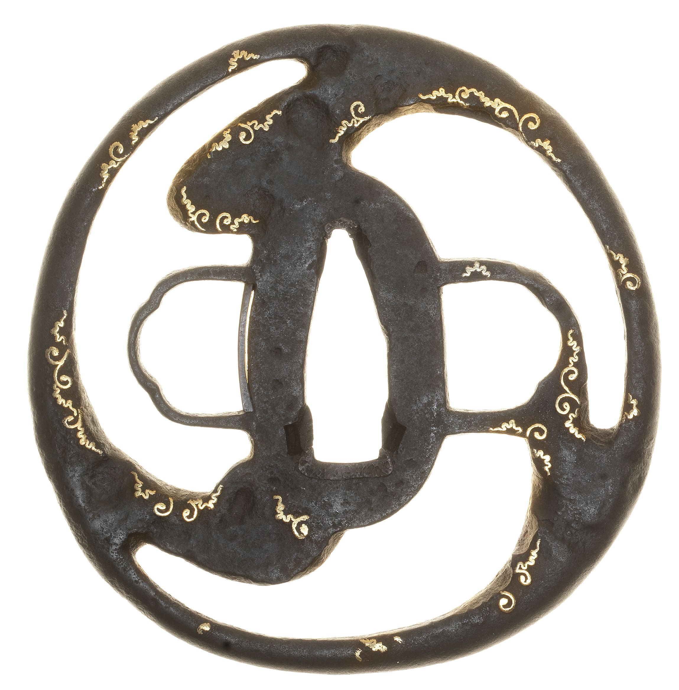 Bonhams : A Higo Nishigaki tsuba Mid 17th century