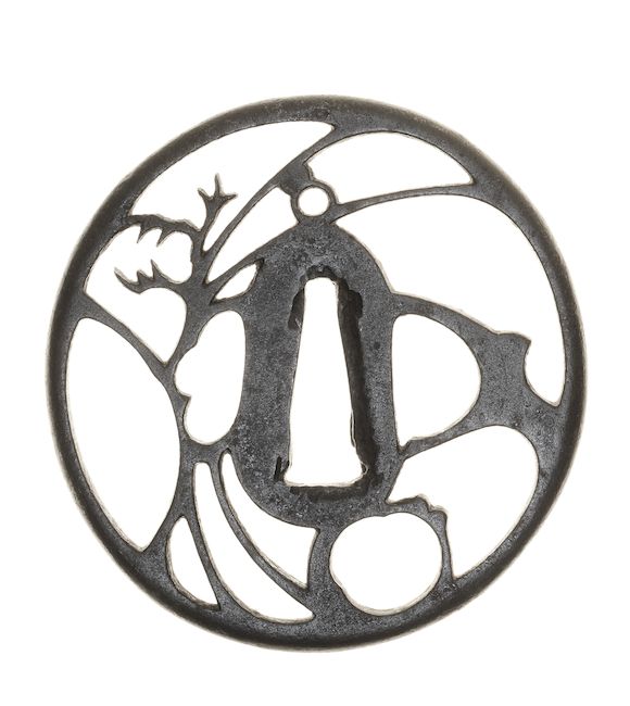Bonhams : A Ko-Akasaka tsuba Late 17th century