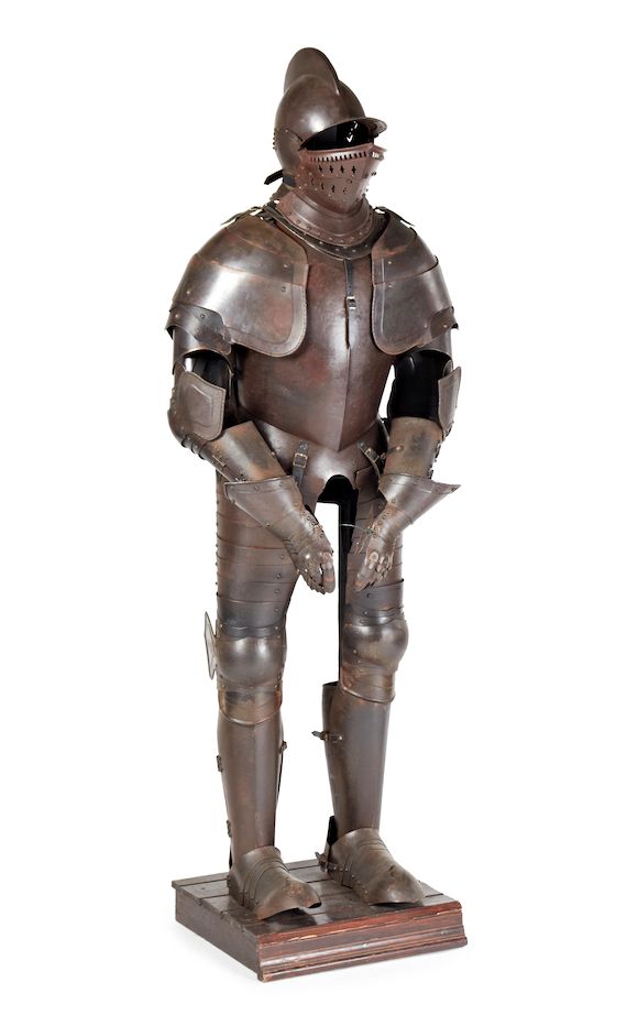 Bonhams : A reproduction full articulated plate armour, in the late ...