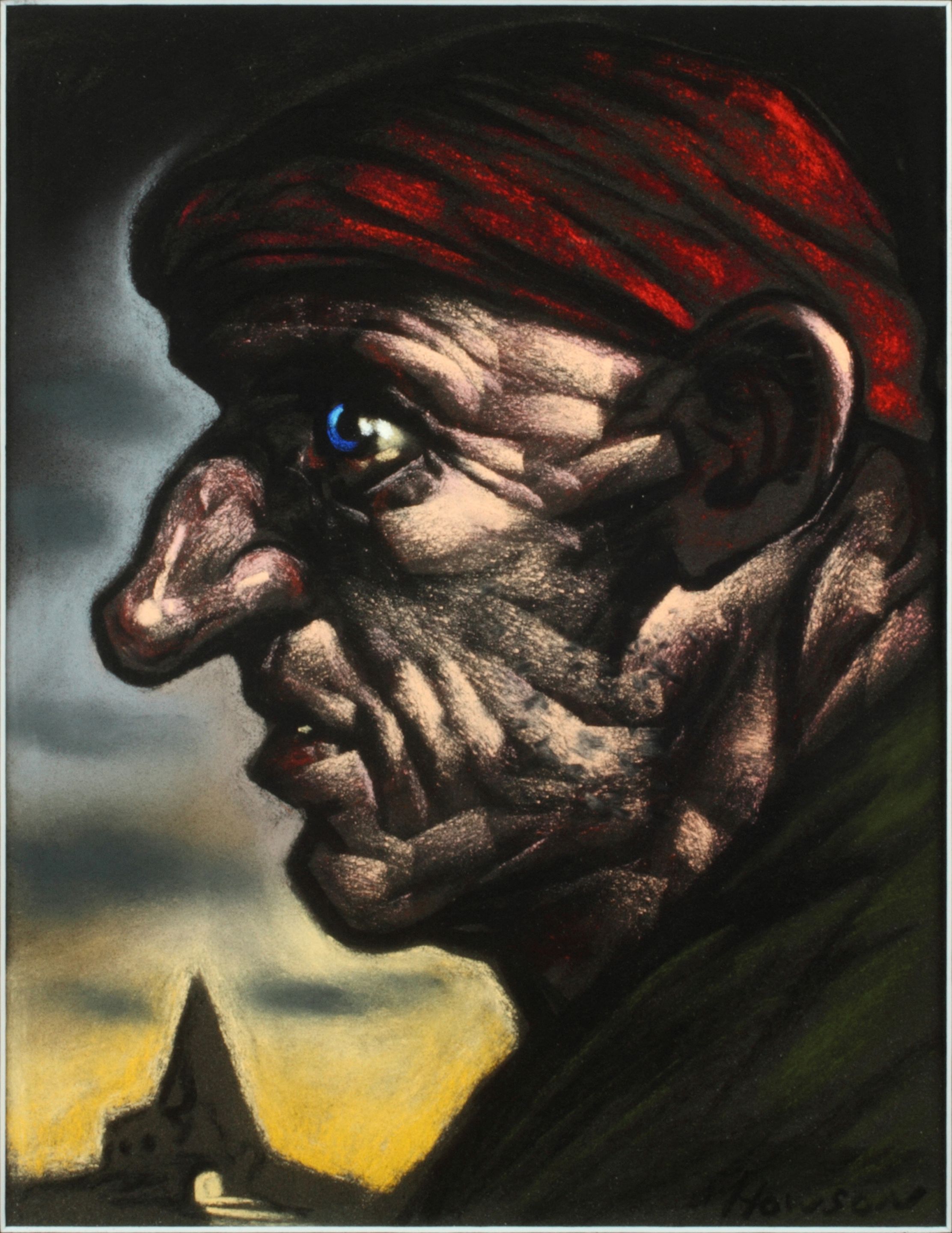 Bonhams : Peter Howson (British, born 1958) 'Man in profile'