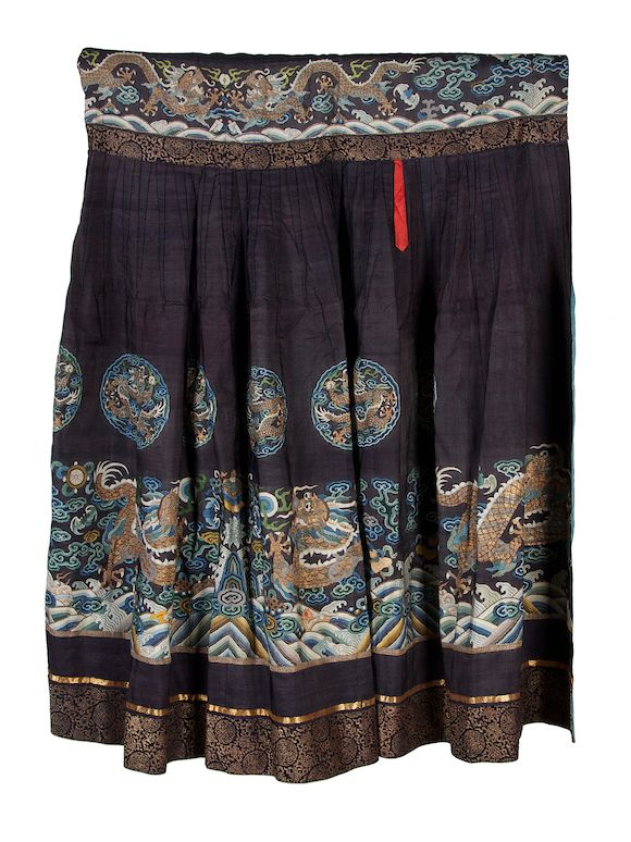 Bonhams : A Chinese kesi-weave court skirt