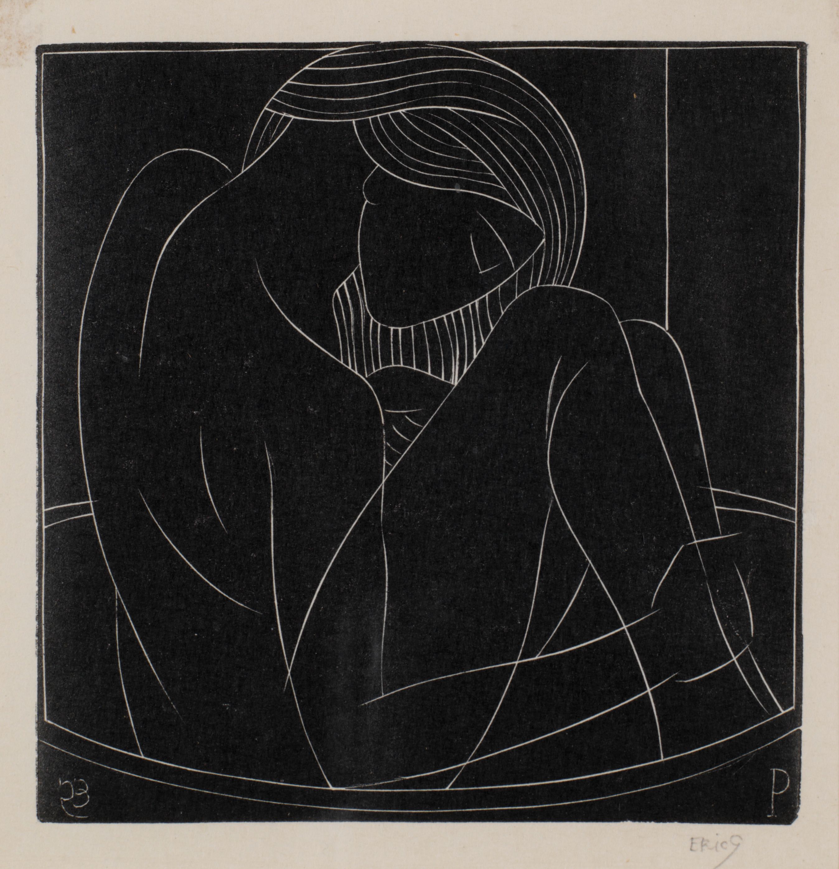 Bonhams : Eric Gill (British, 1882-1940) Girl in the Bath Wood ...