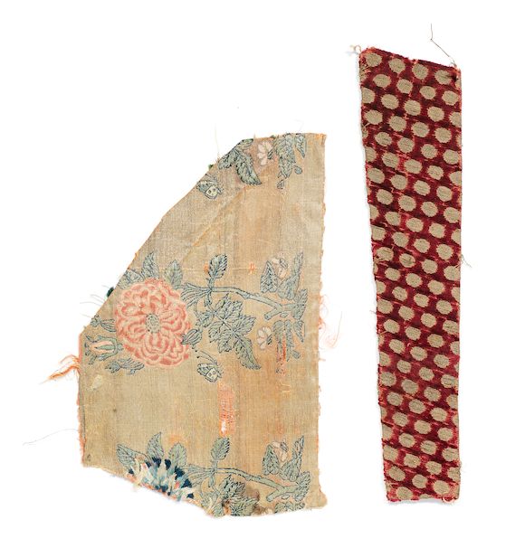 Bonhams : A fine Safavid woven metal thread and silk Fragment Persia ...