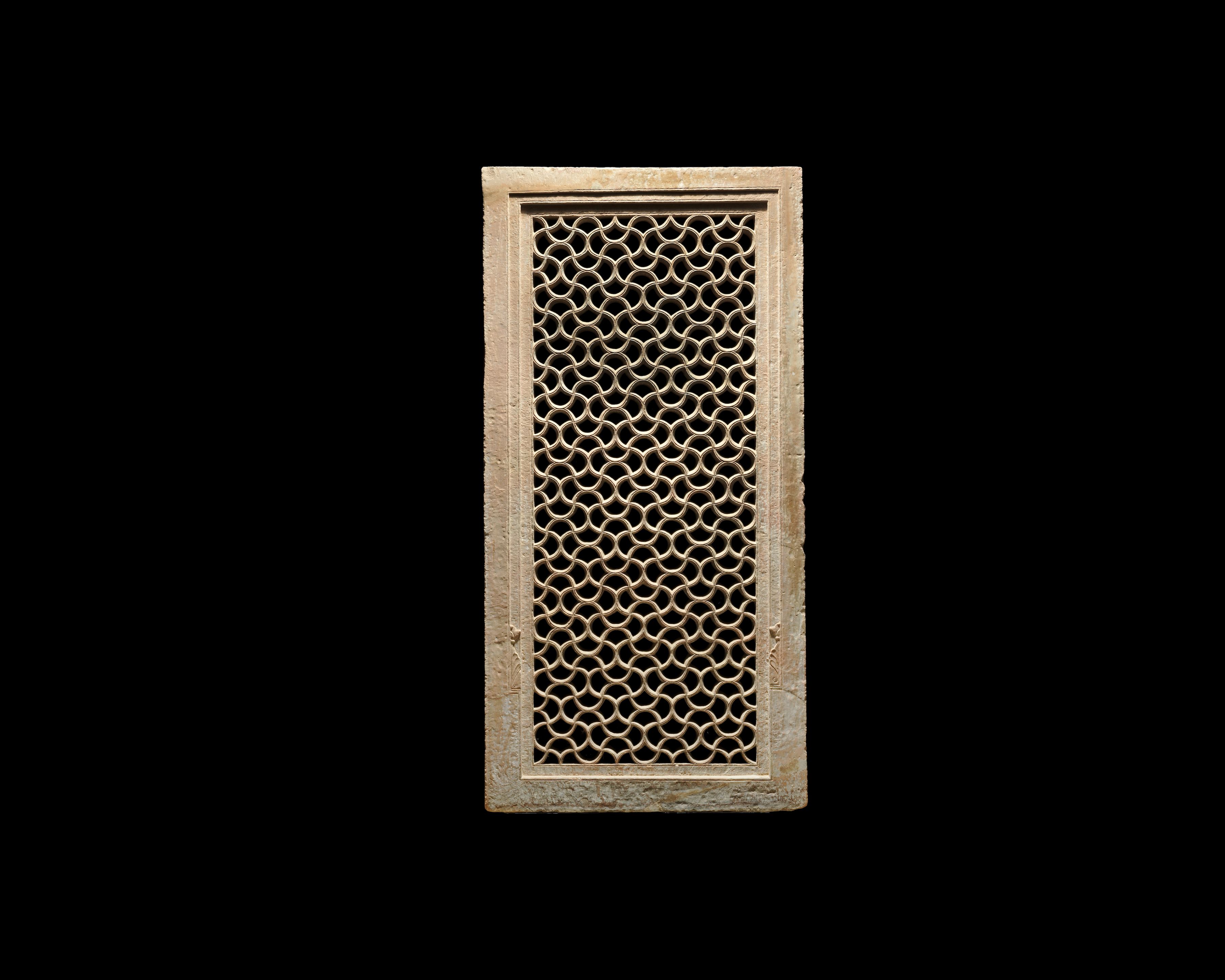 Bonhams : A large Mughal sandstone Jali Screen North India, early 17th ...