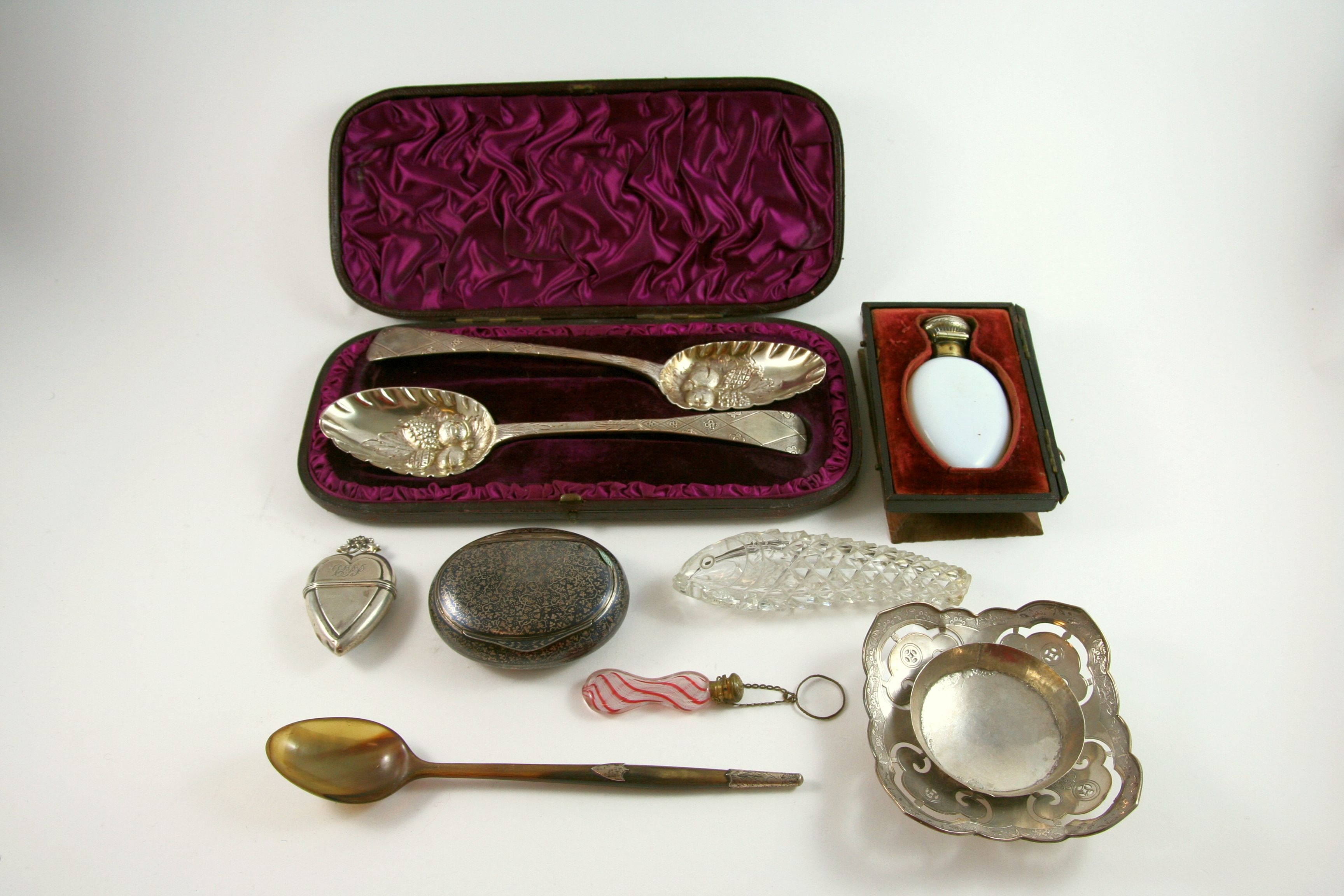 Bonhams : A French silver and niello oval tobacco box bearing makers ...