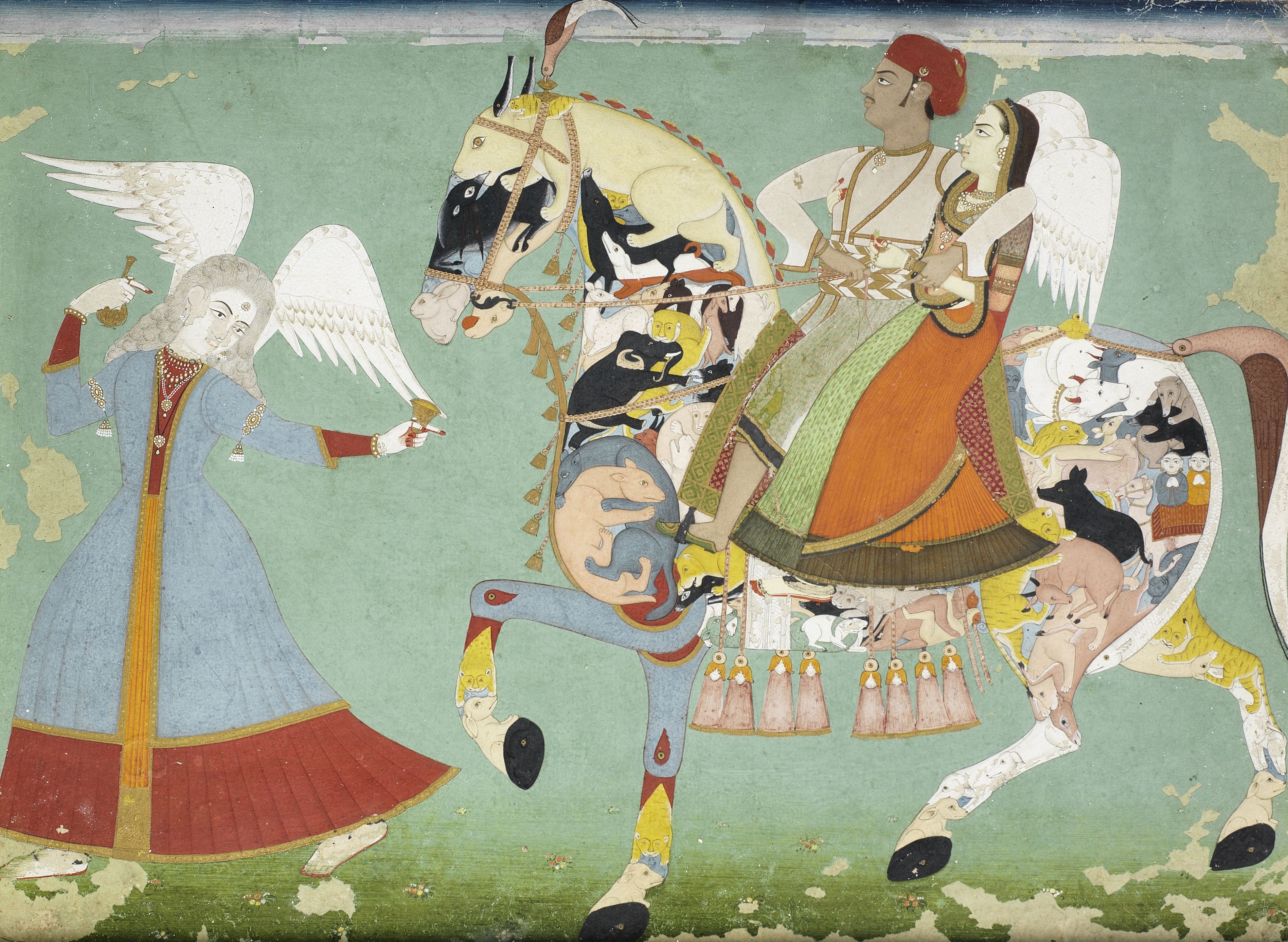 Bonhams : A nobleman riding on a composite horse consisting of animals ...