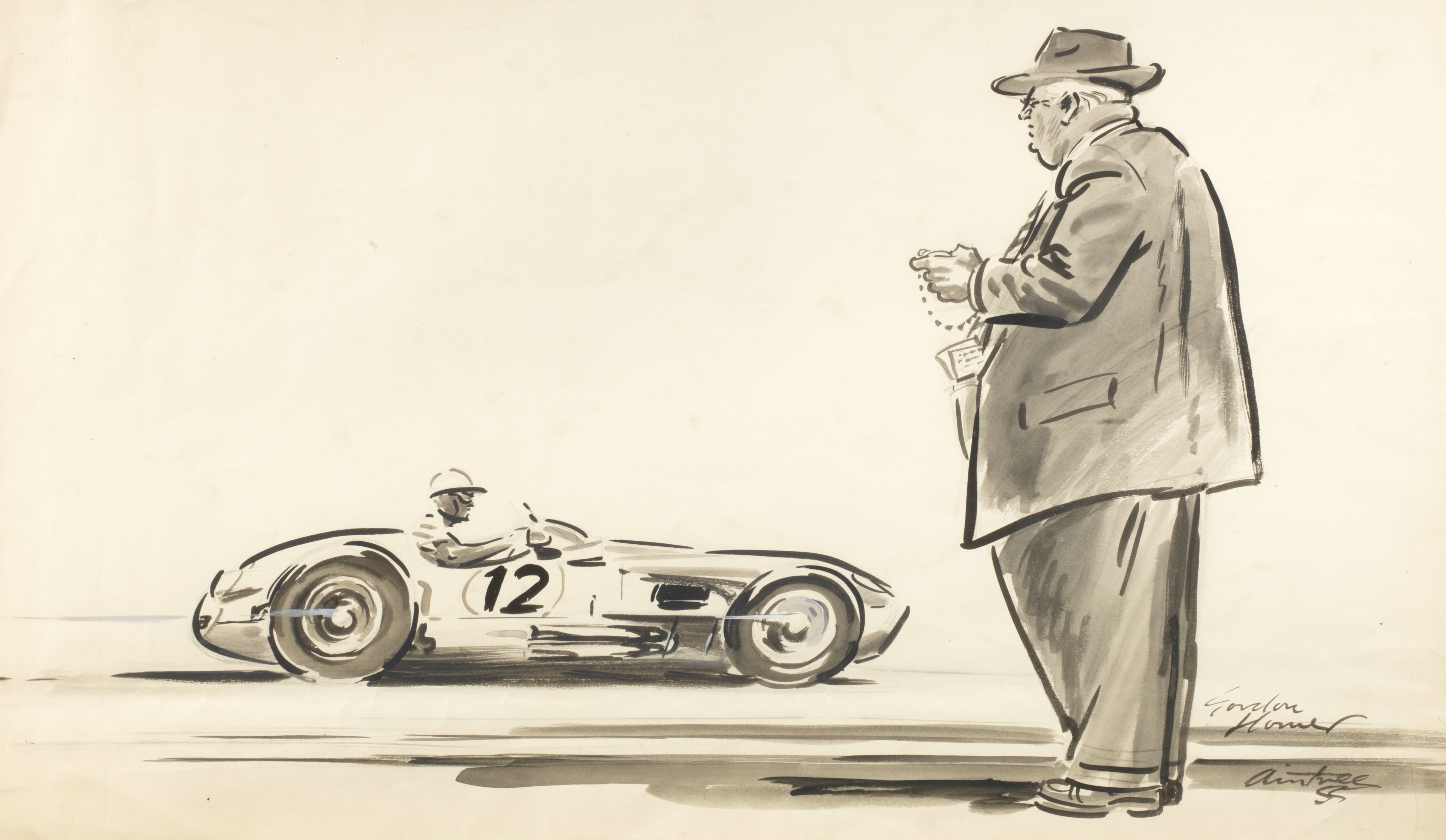 Bonhams Cars : Gordon Horner (British, 1915-2006), 'Alfred Neubauer and ...