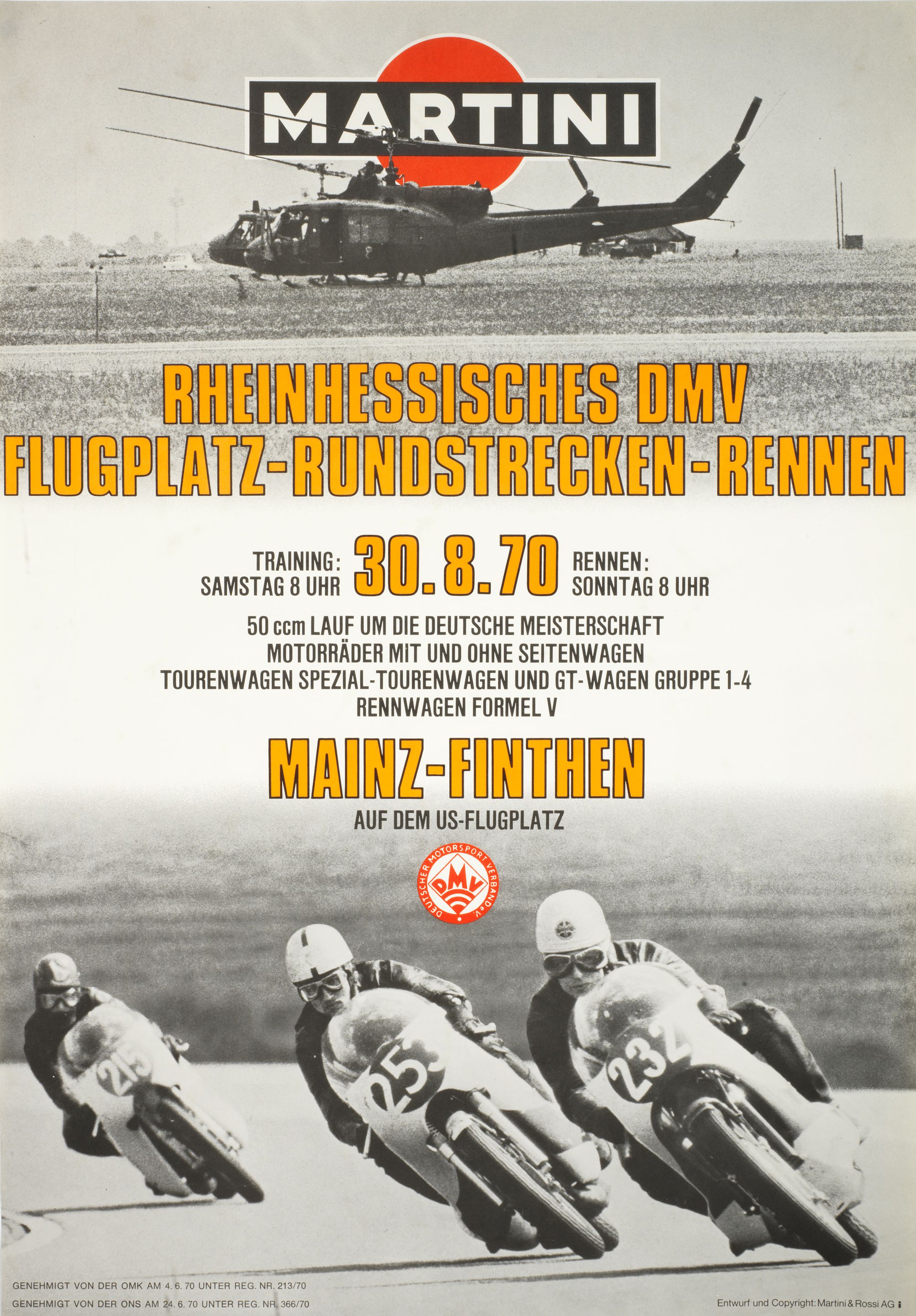 Bonhams Cars : Six German Martini motorcycle race posters,