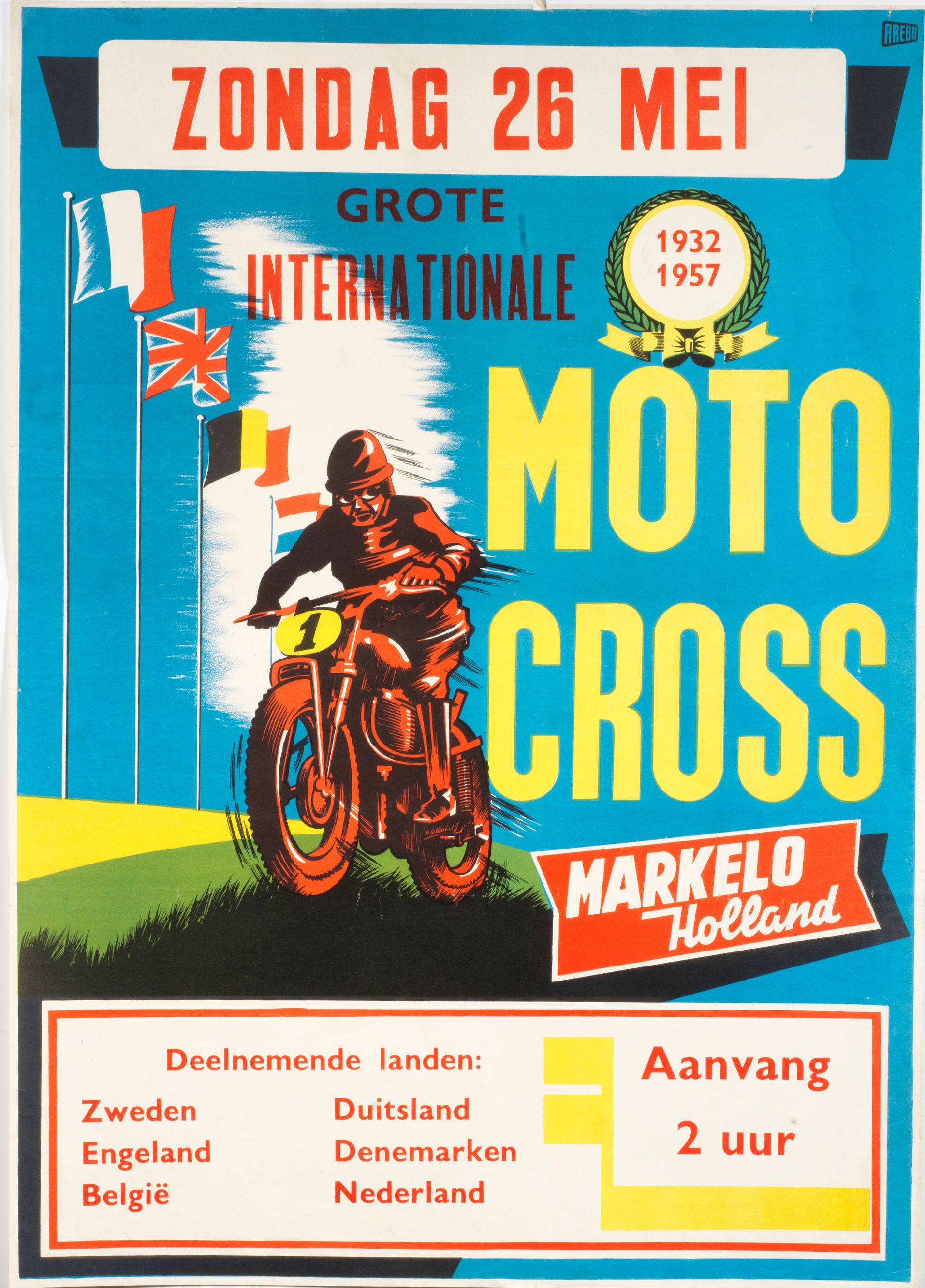 Bonhams Cars : Seven Dutch and Czechoslovakian Motocross race posters,