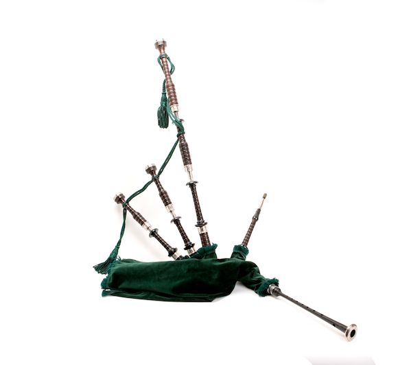 Bonhams : A set of full ivory and white metal mounted bagpipes By R.G ...