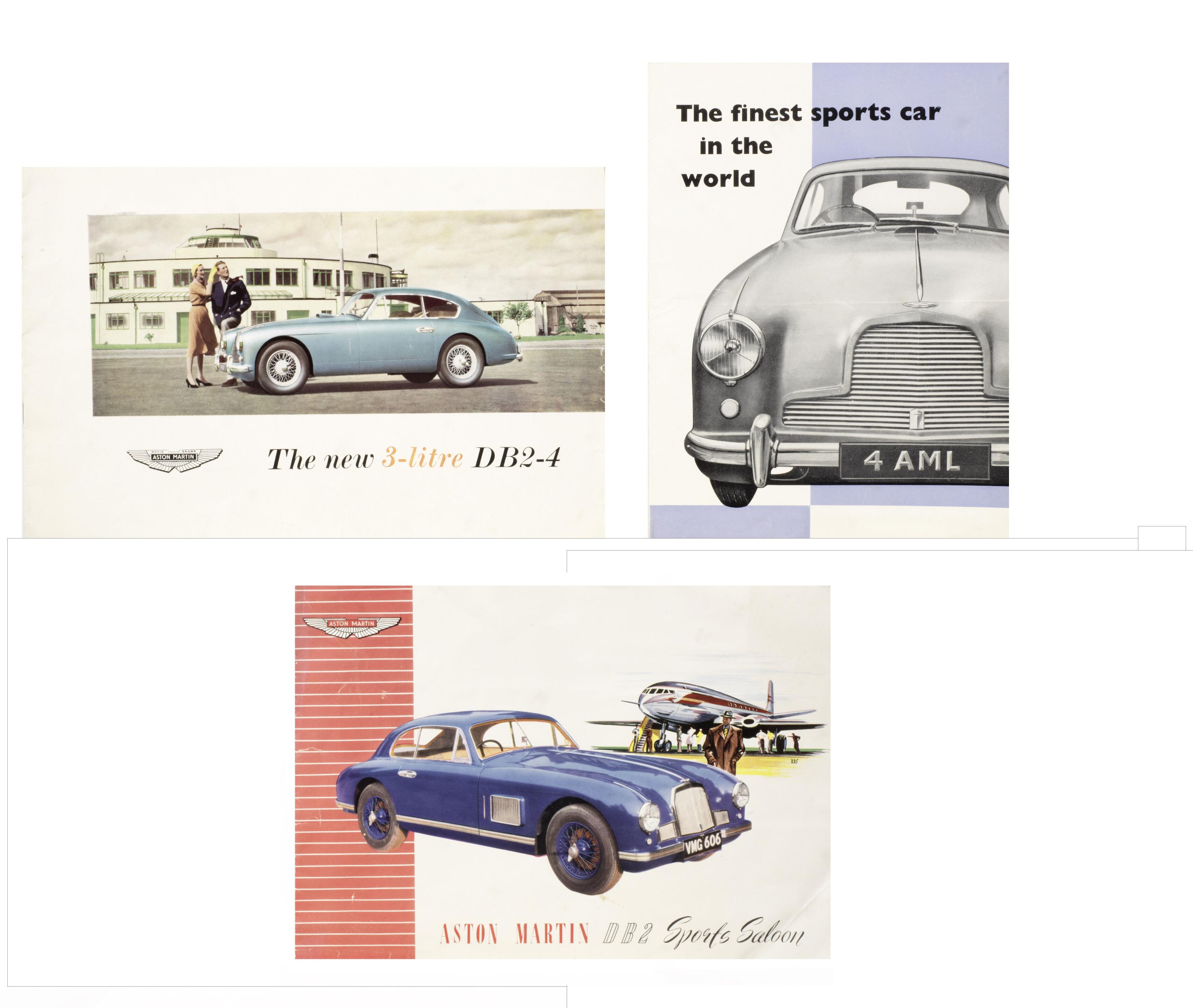 Bonhams Cars : Three DB Aston Martin sales brochures,