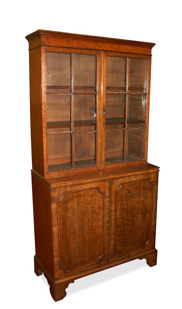 Bonhams : A George III mahogany two tier stage bookcase