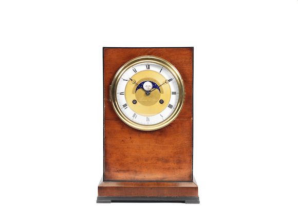 Bonhams : An early 19th century French mahogany table clock with ...