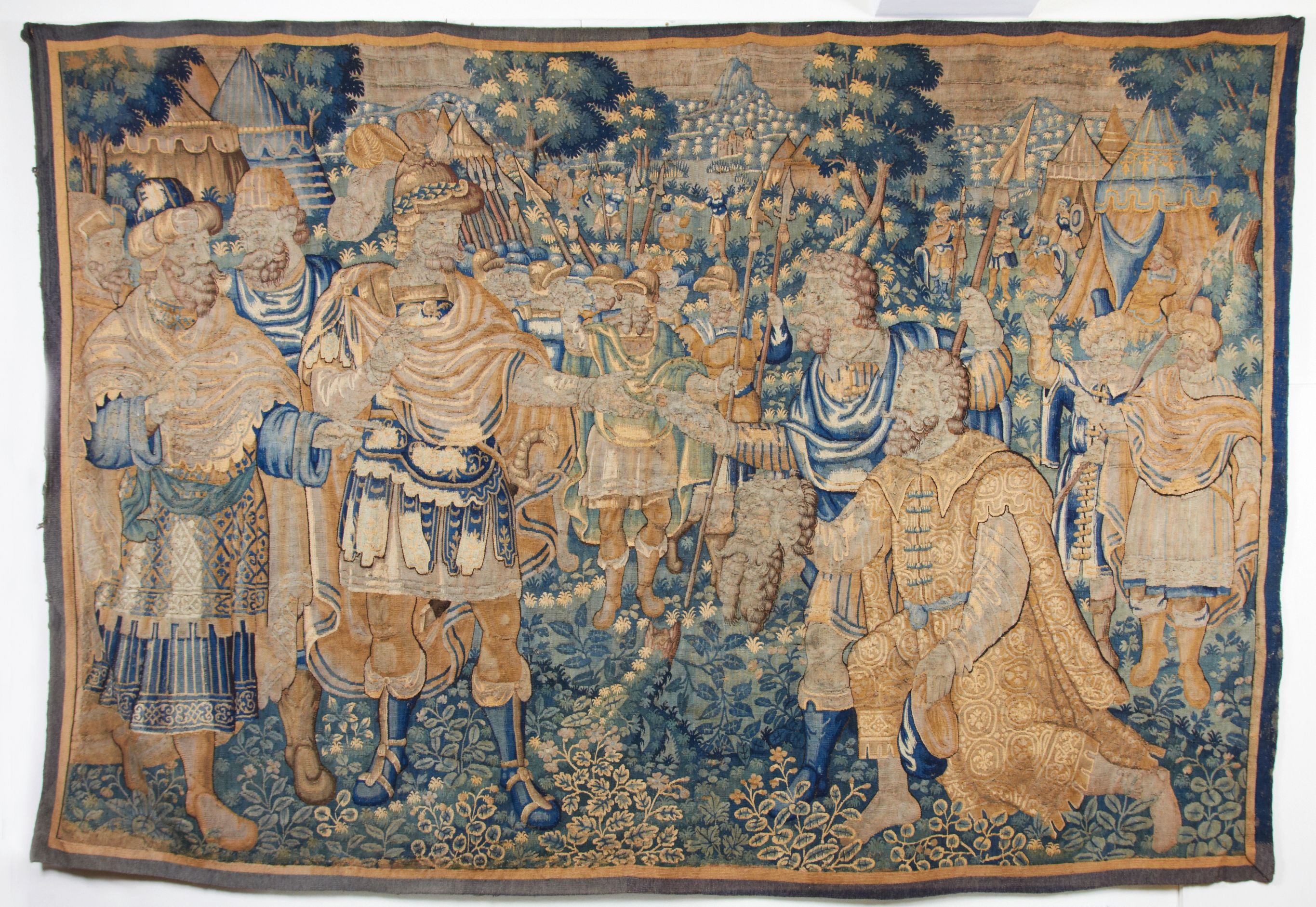 Bonhams : A 17th century narrative tapestry, Flemish, Romulus brings ...