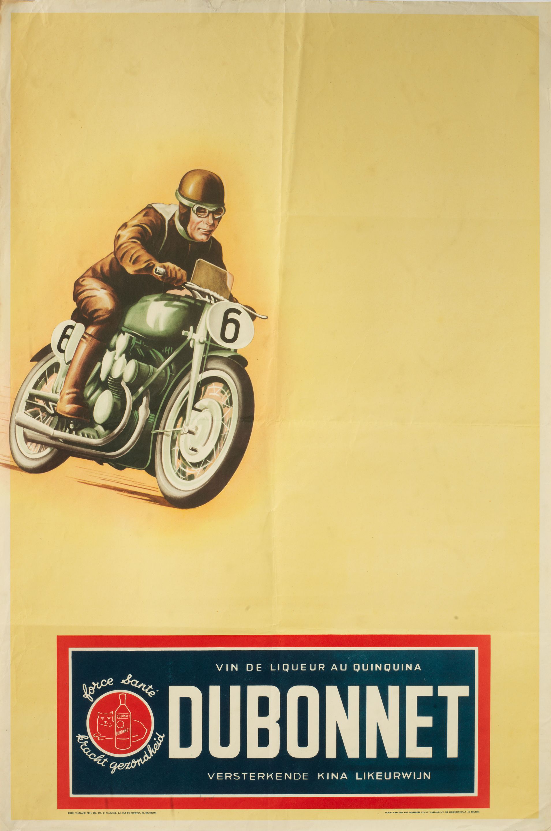 Bonhams Cars : A 'Dubonnet' motorcycle themed advertising poster ...