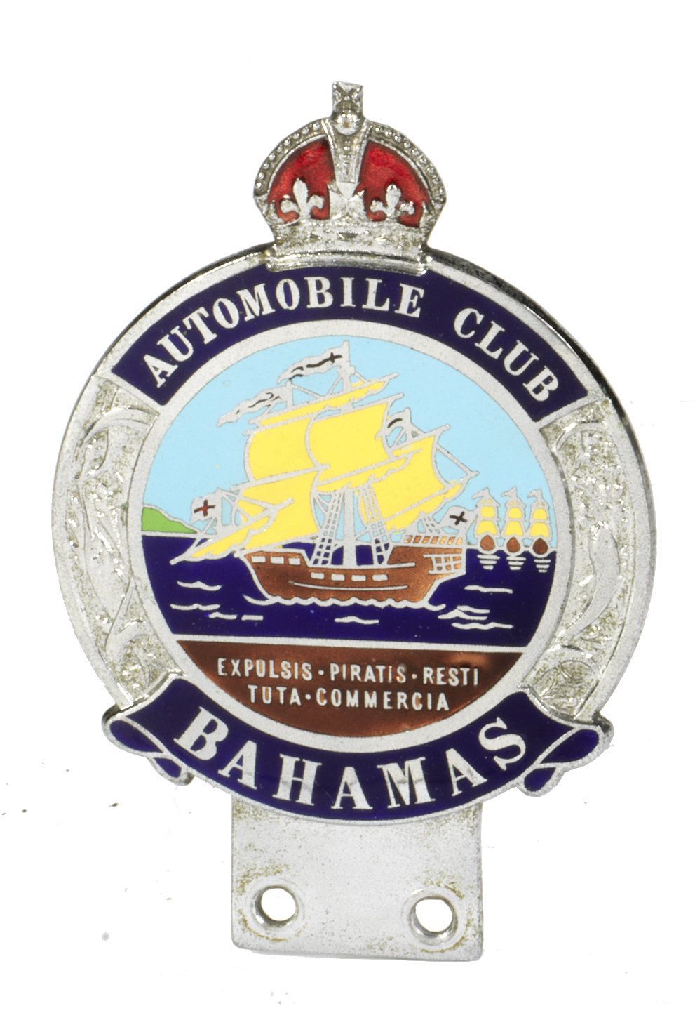 Bonhams Cars : A Bahamas Automobile Club enamelled badge, pre-1952,