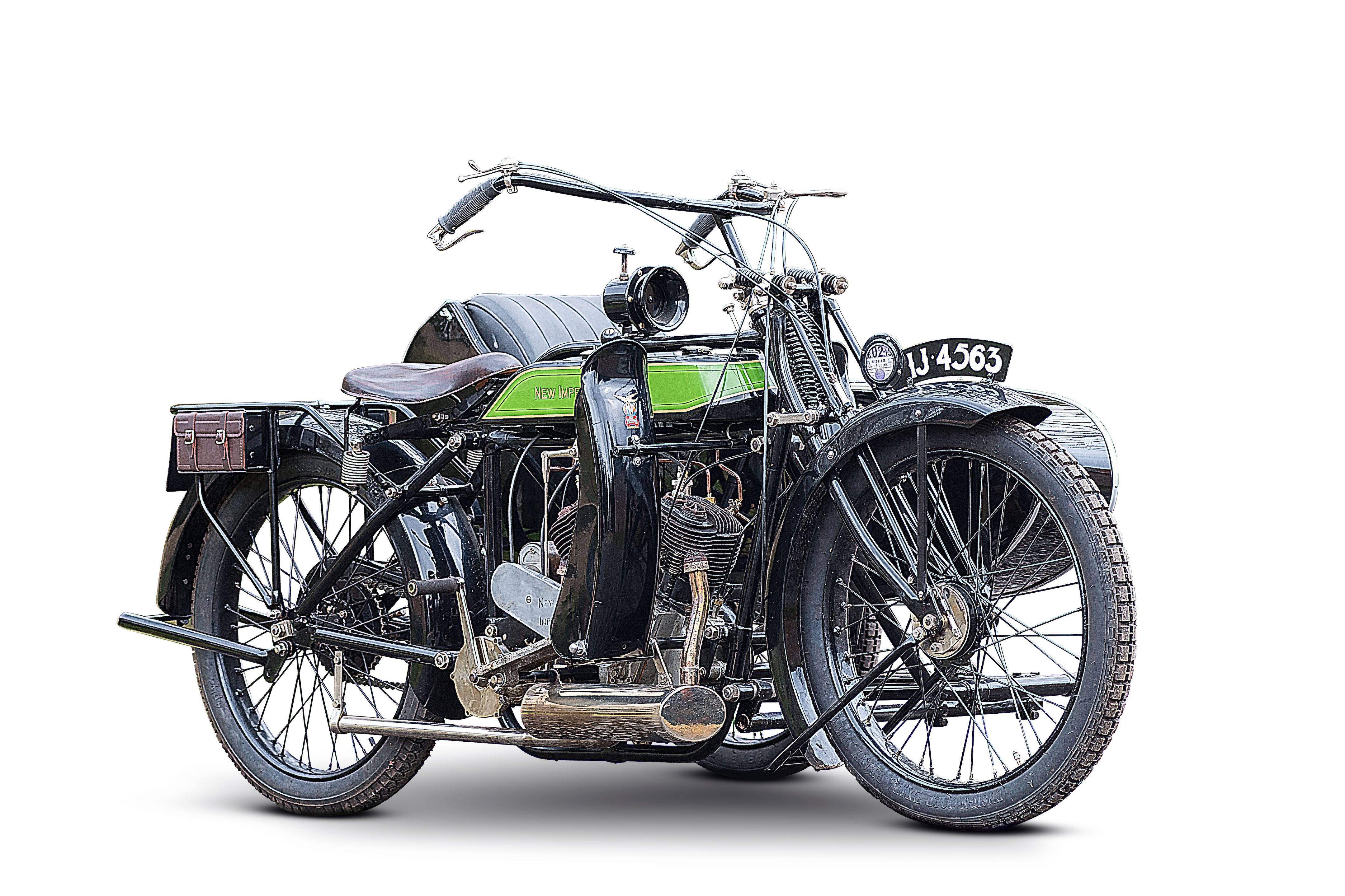 Bonhams Cars : 1923 New Imperial 8hp Model 7 Motorcycle Combination Frame no. B2878 Engine no ...