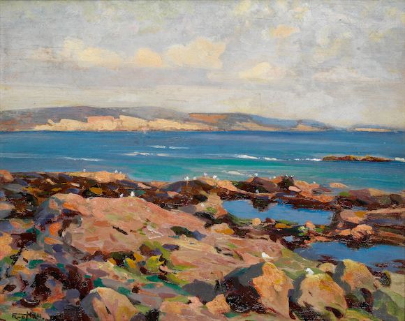 Bonhams : Frederick Hall (British, 1860-1948) Mounts Bay, Cornwall