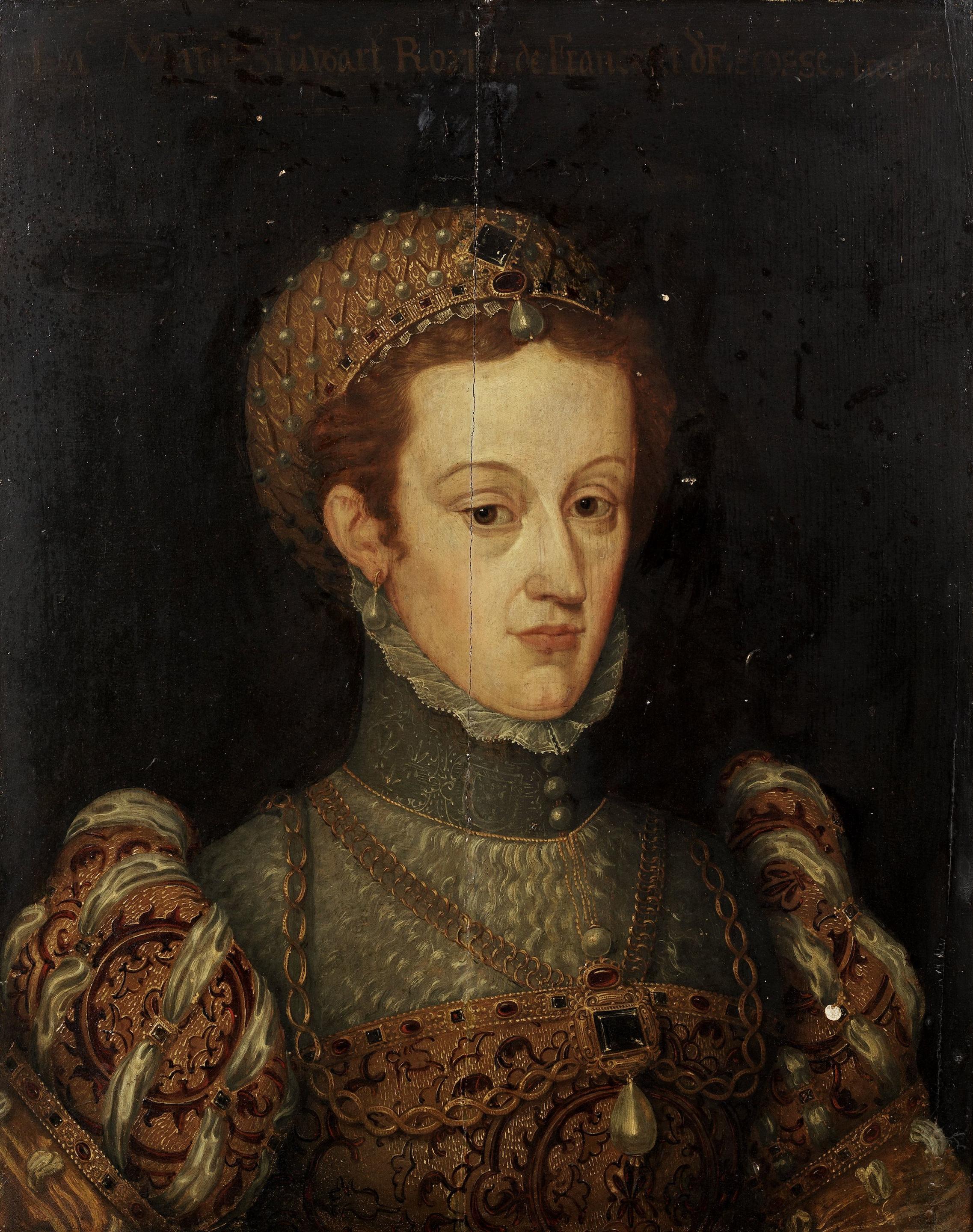 Bonhams : English School, 17th Century Portrait of Mary, Queen of Scots,