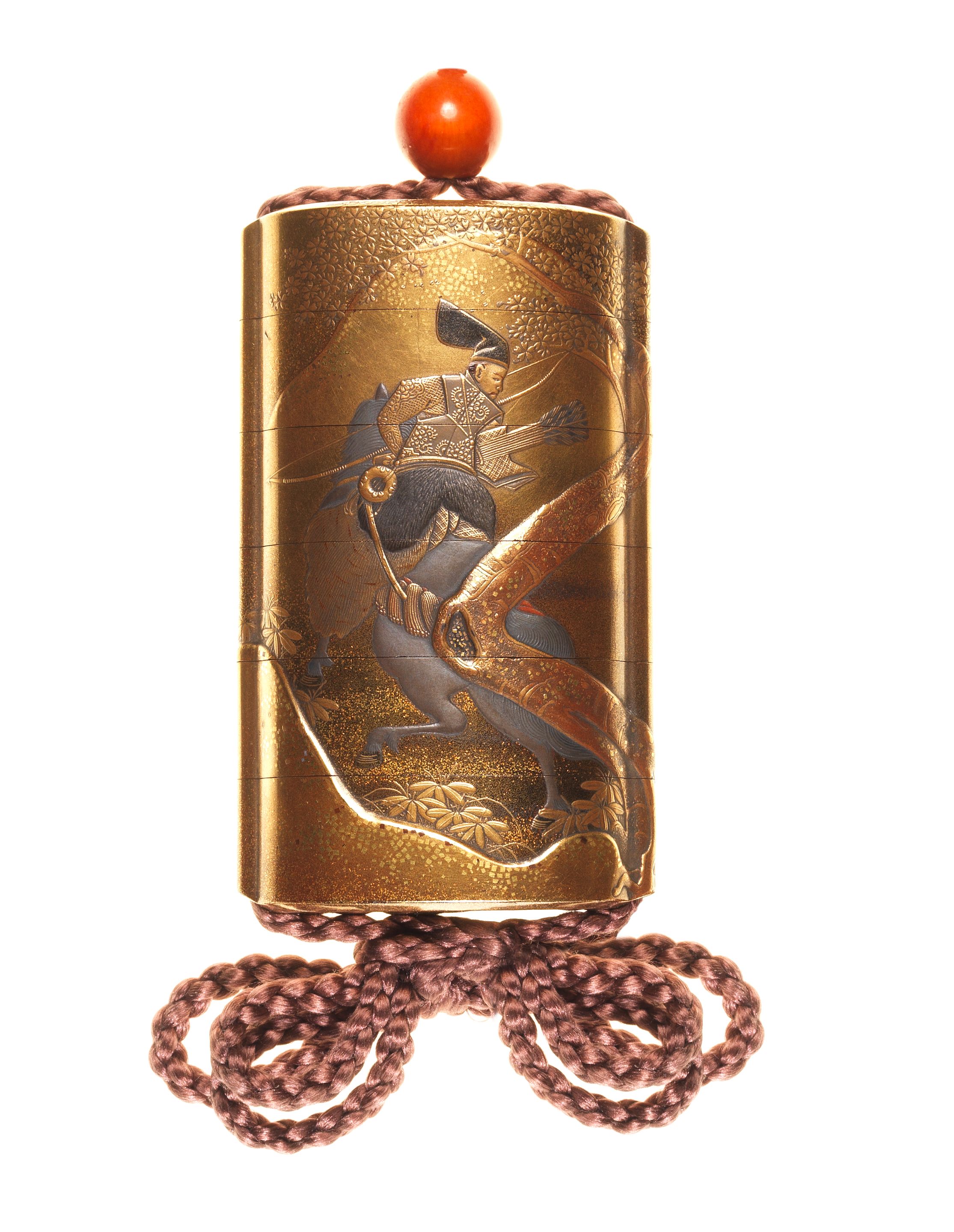 Bonhams : A gold lacquer five-case inro By Koma Kansai, 19th century