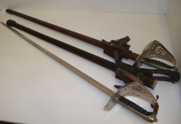 Bonhams : Two British Infantry Officers swords, 1892 pattern, with the ...