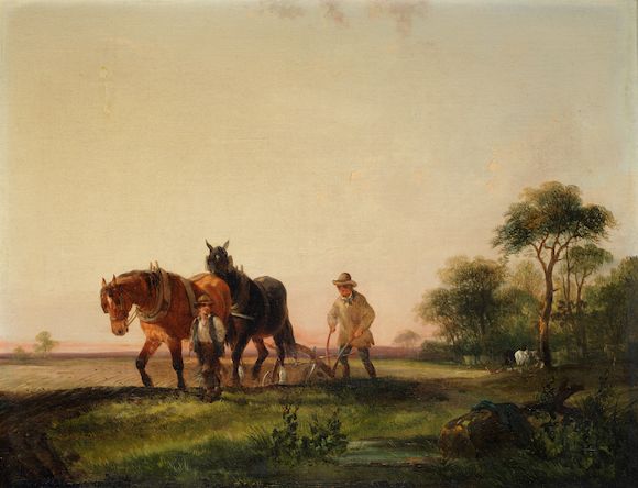 Bonhams : William Shayer, Snr. (British, 1787-1879) The plough team