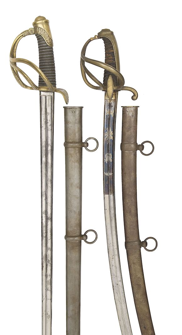 Bonhams : A French 1822 Model Cavalry Officer's Sword, A French 1845/55 ...