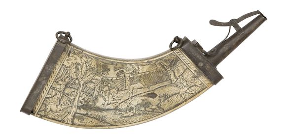 Bonhams : A Large German Powder-Flask