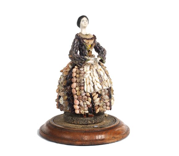 Bonhams : Early papier-mache shell doll 3