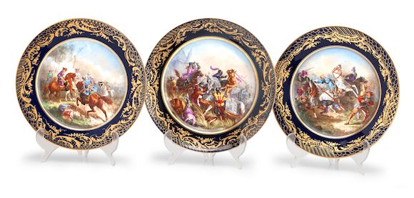 Bonhams : Three Sèvres plates