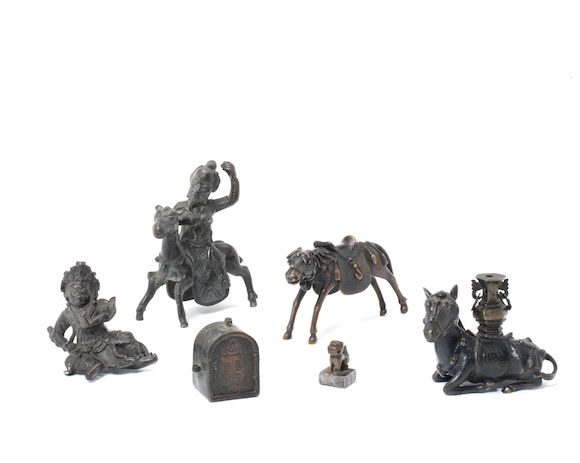 Bonhams : A group of six bronze items 17th century and later