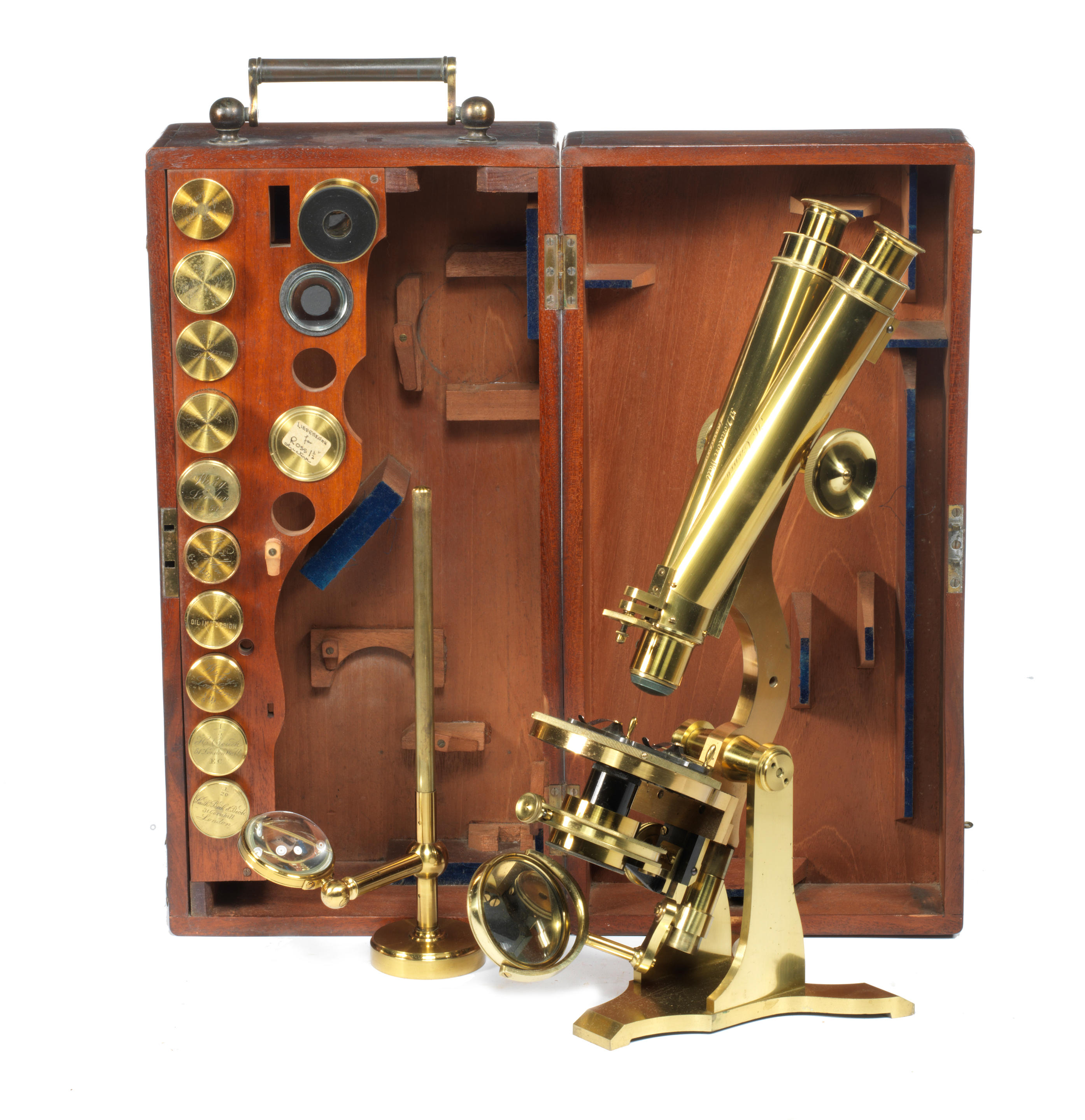 Bonhams : A Henry Crouch brass compound binocular microscope, English ...