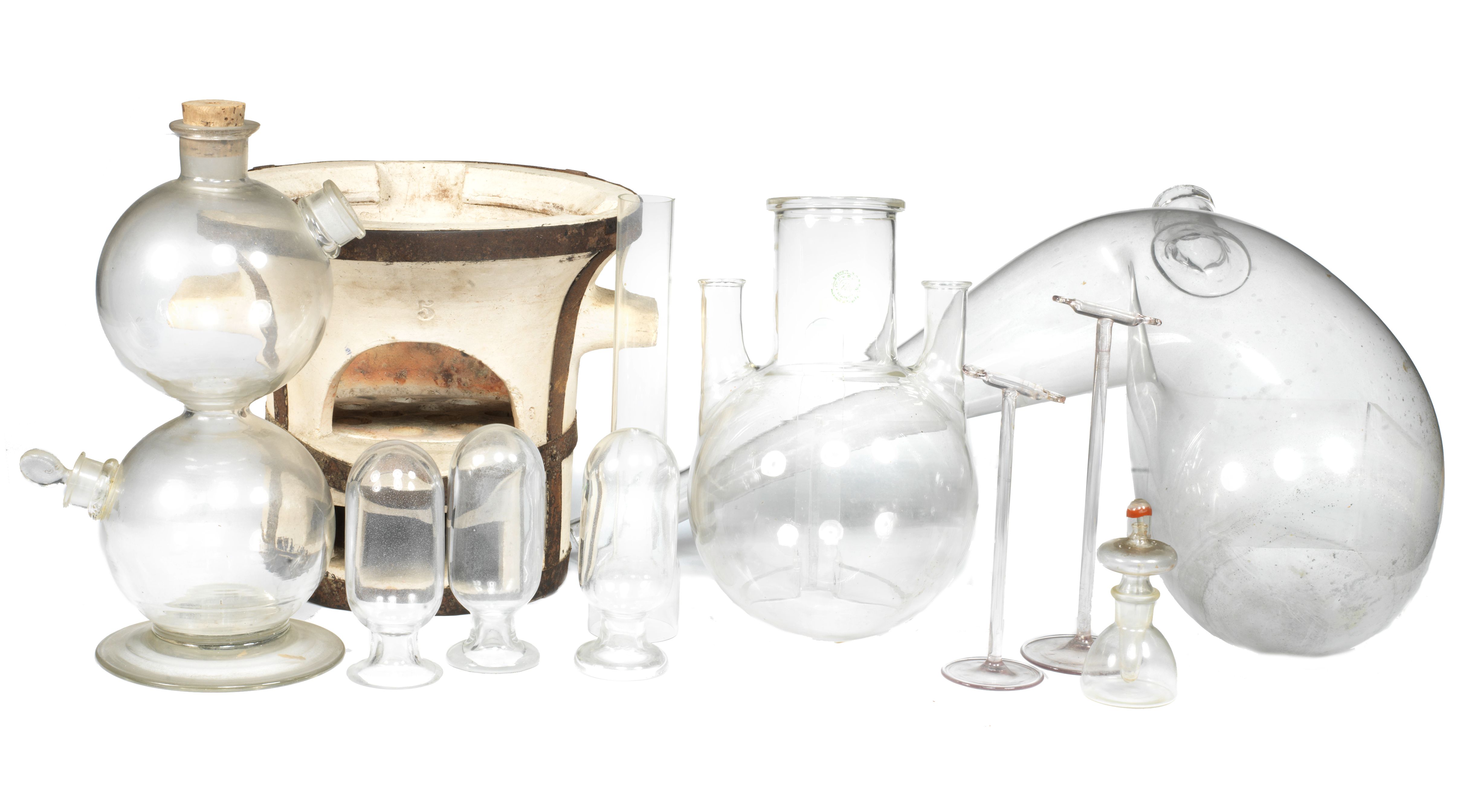 Bonhams : A collection of laboratory chemical glasswares, 19th century ...