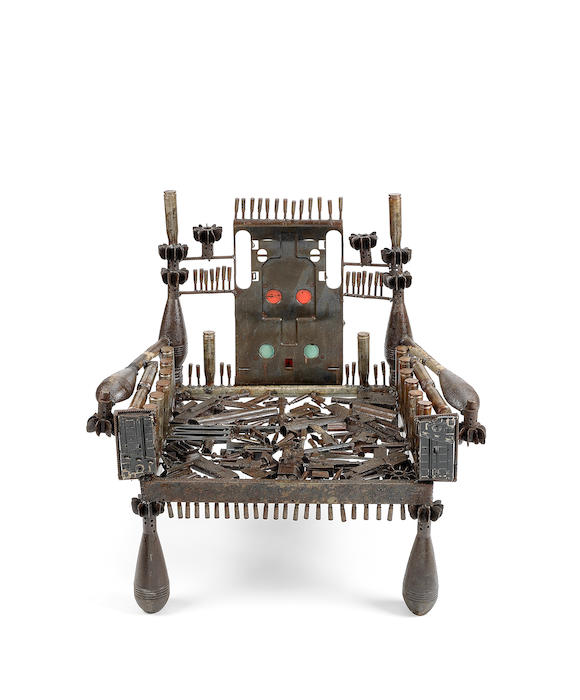 Bonhams Gonçalo Mabunda Mozambican Born 1975 Weapon Throne 86 X 57