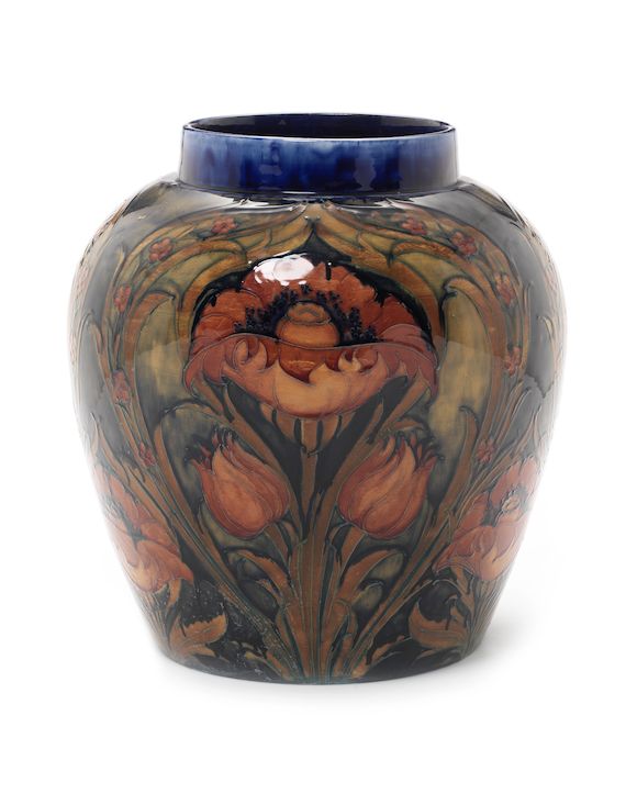 Bonhams : William Moorcroft 'Poppy' a Monumental Ginger Jar, circa 1912
